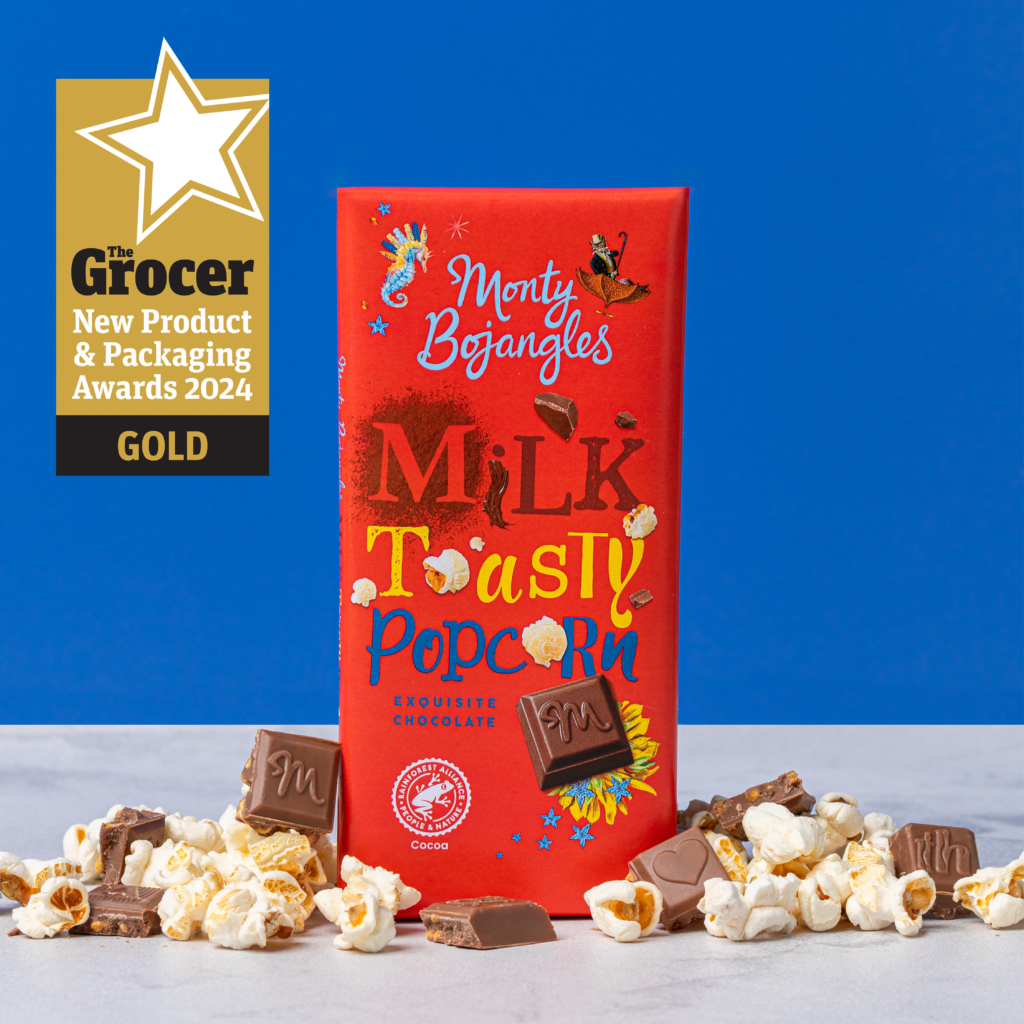 Monty Bojangles Milk Toasty Popcorn Chocolate Bar won GOLD! - The Monty ...